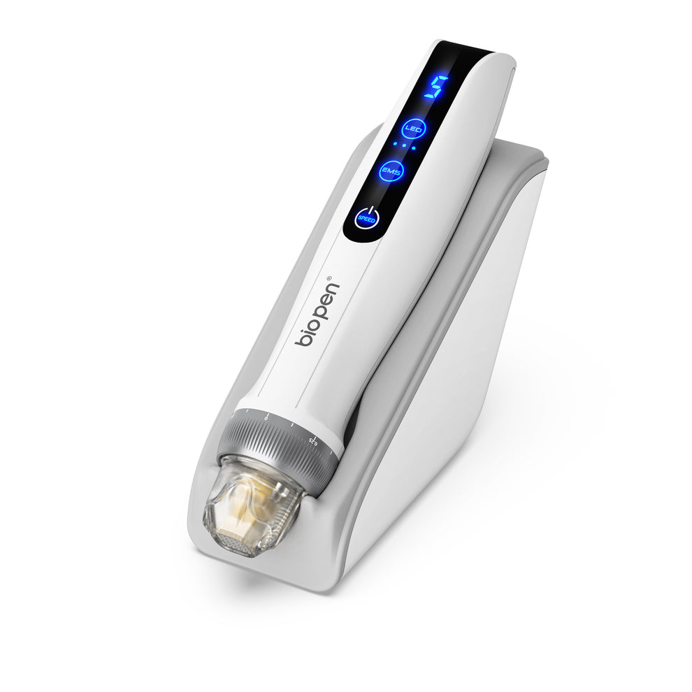 Bio Pen Q2 3-in-1 Microneedling Device with EMS Microcurrent & LED Lig ...
